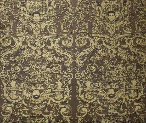 The high quality upholstery fabric of Venice’s Grancaffè Quadri